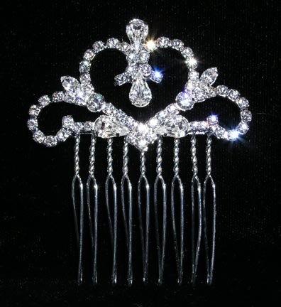 Amazon.com : #13806 - Elegant Heart Hair Comb : Beauty & Personal Care