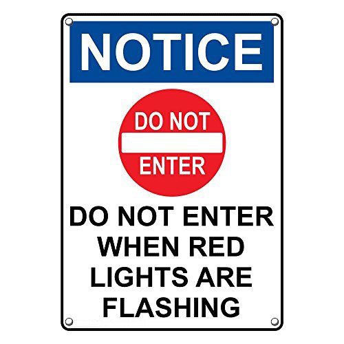 Amazon.com: Weatherproof Plastic Vertical OSHA Notice Do Not Enter When ...