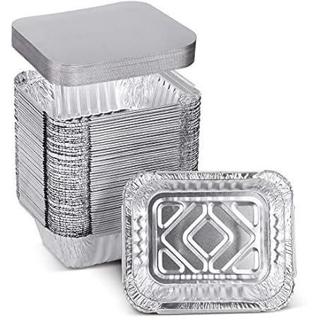 Amazon.com: (55 Pack) 1 LB Small Aluminum Containers with Lids, Freezer ...