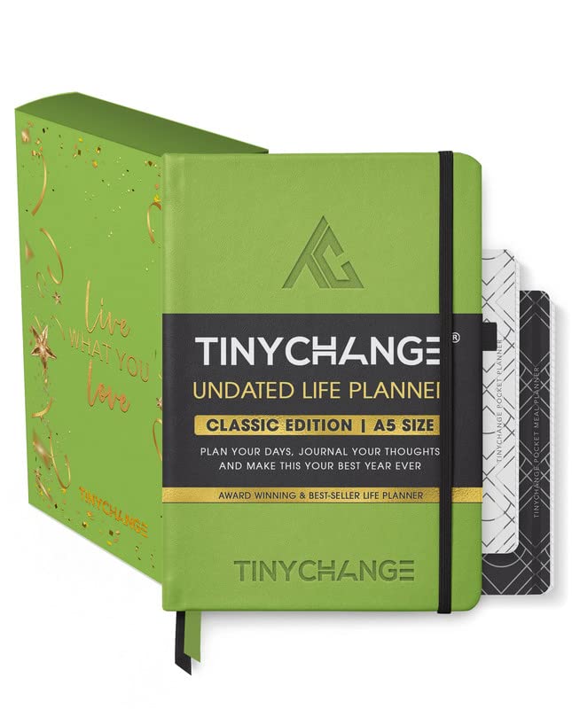 TINYCHANGE Undated Classic Life Planner Diary A5; Daily Weekly and ...