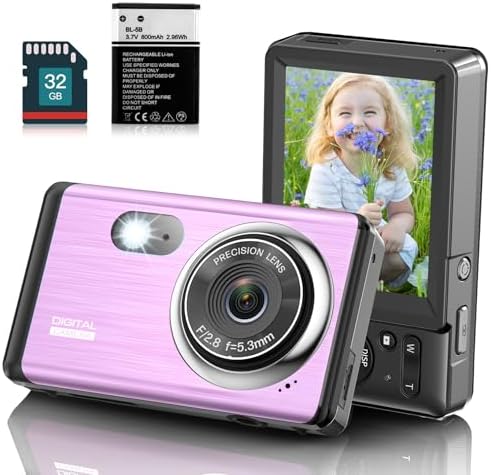 Digital Camera HD 4K 48MP Digital Camera for Kids Compact Digital ...