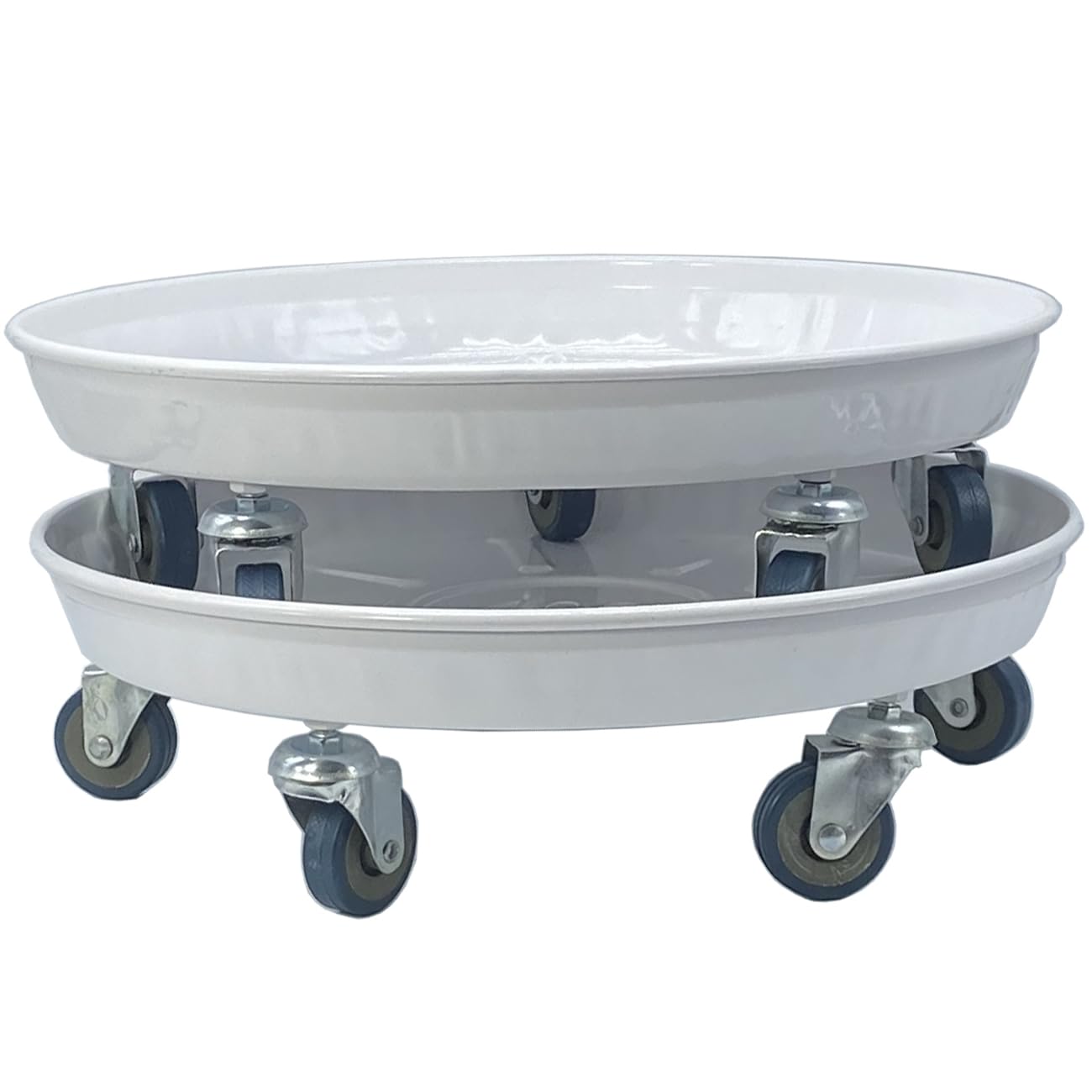 Amazon.com: SKAFORZ Plant Caddies with Wheels16 Inches 2Pcs,White Heavy ...