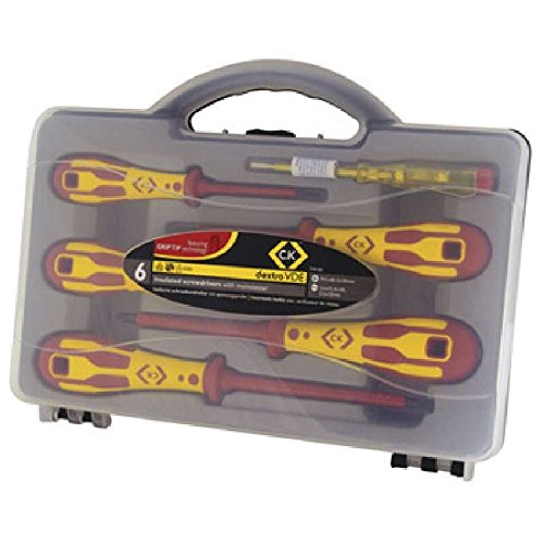Dextro VDE Insulated Phillips and Slotted Parallel Screwdriver Set with ...