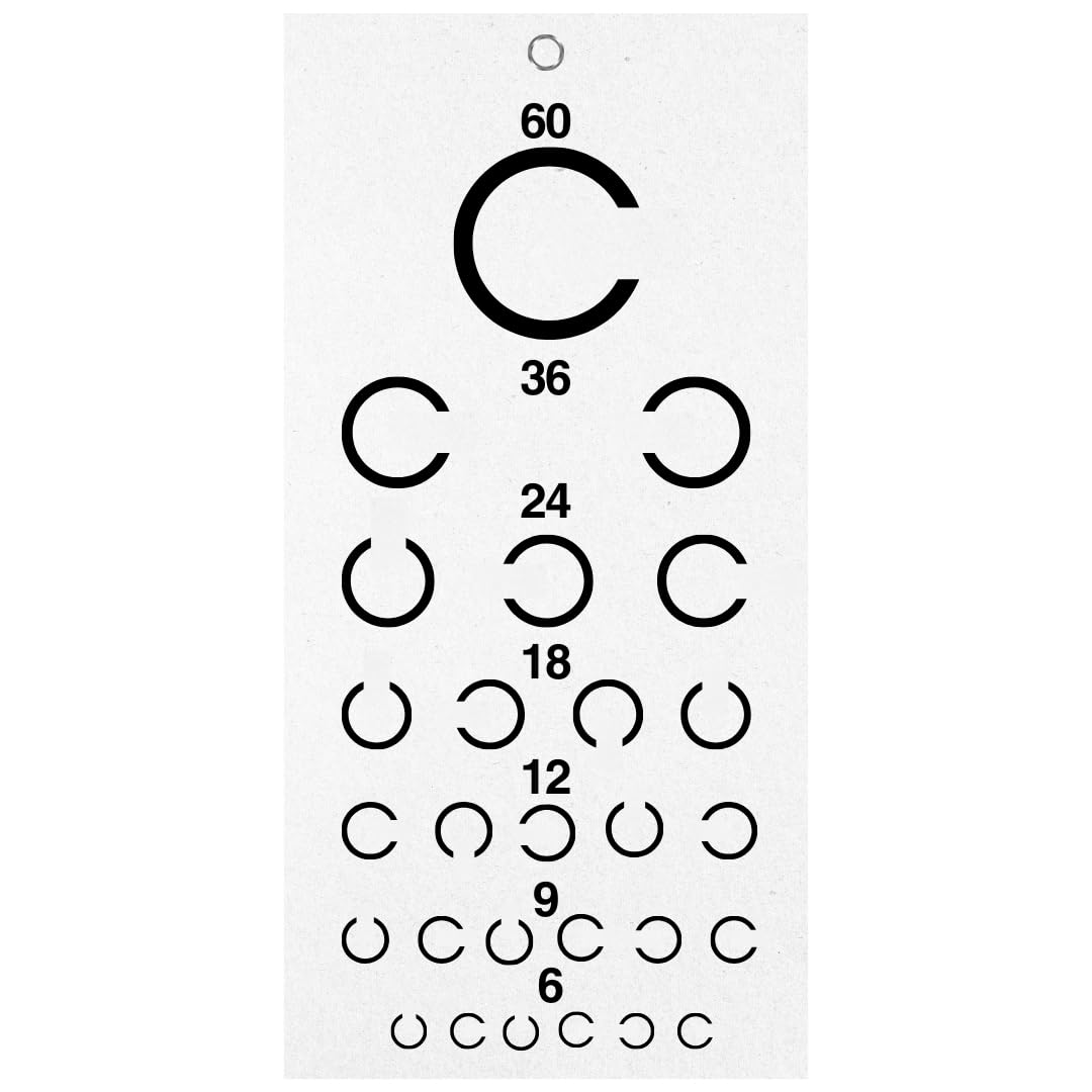 Bos Medicare Surgical Eye Examination Vision Chart – C Optotype Medical ...