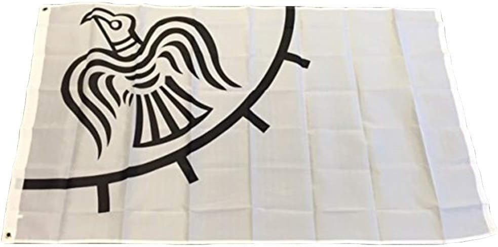Amazon.com : Scandinavian Viking Raven Flag 3 x 4 Foot Red and Black ...