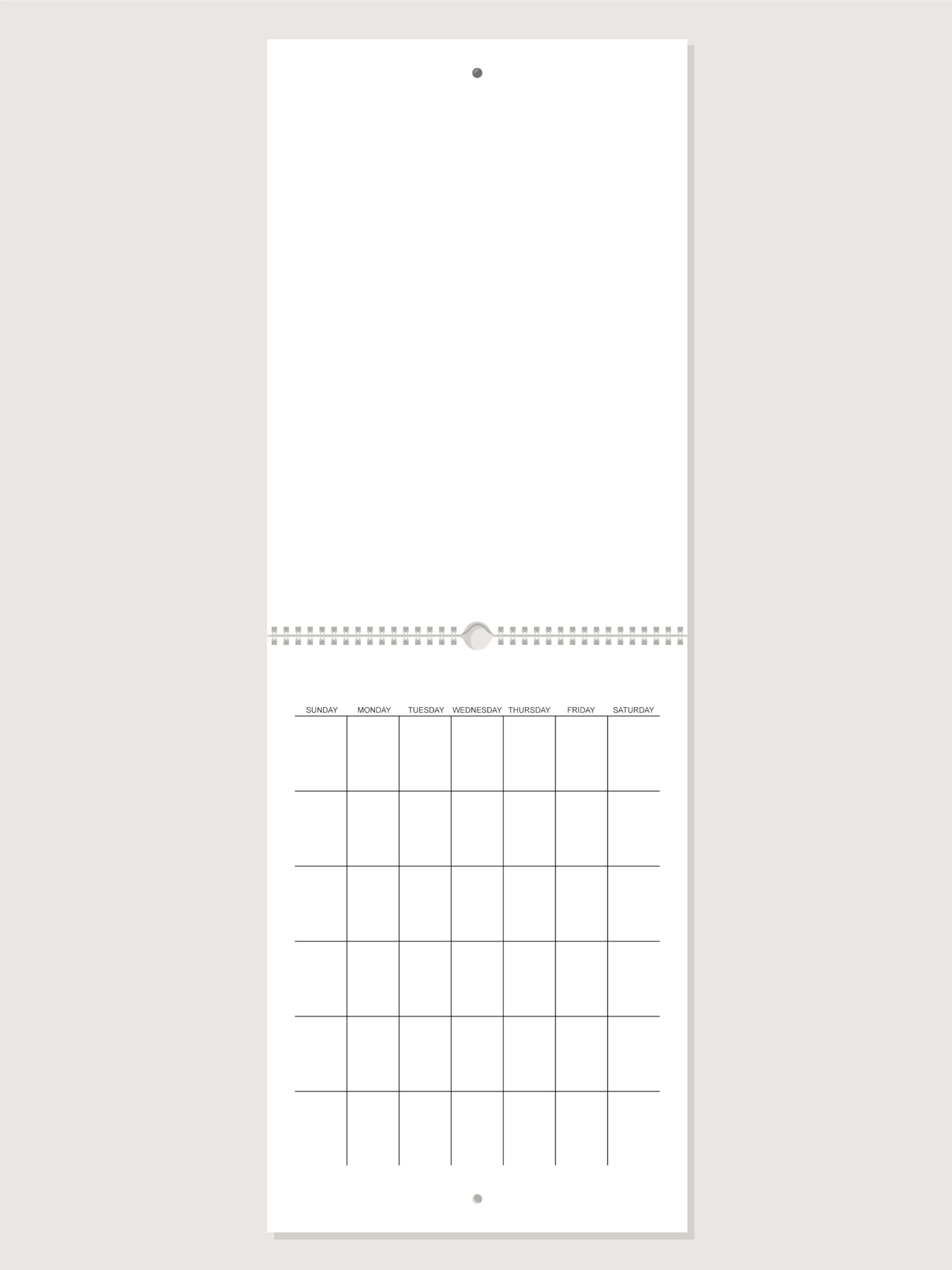 Calendario En Blanco Sin Fechas