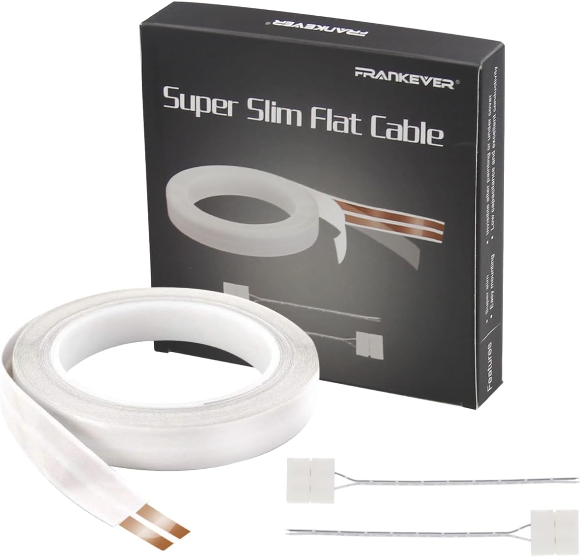 Amazon.com: Monoprice Speaker Wire, Flat Adhesive Super Slim Micro, 4 ...