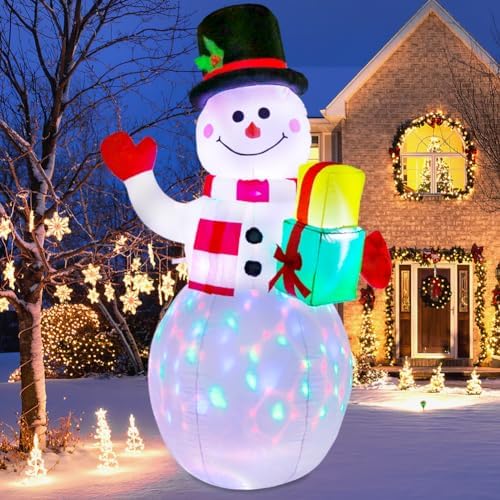 AerWo 5FT Christmas Inflatables Outdoor Decorations, Inflatable Snowman ...