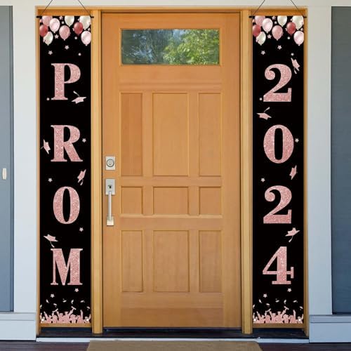 Amazon.com: Jiudungs Black and Pink Prom 2024 Decoration Outdoor Prom ...