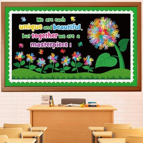 Amazon.com: Spring Flowers Bulletin Board Decorations Set, Spring Tree ...