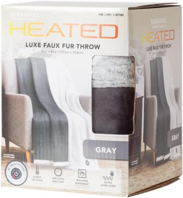 Amazon.com: Berkshire Life Heated Throw - 50 in X 60 in Electric ...