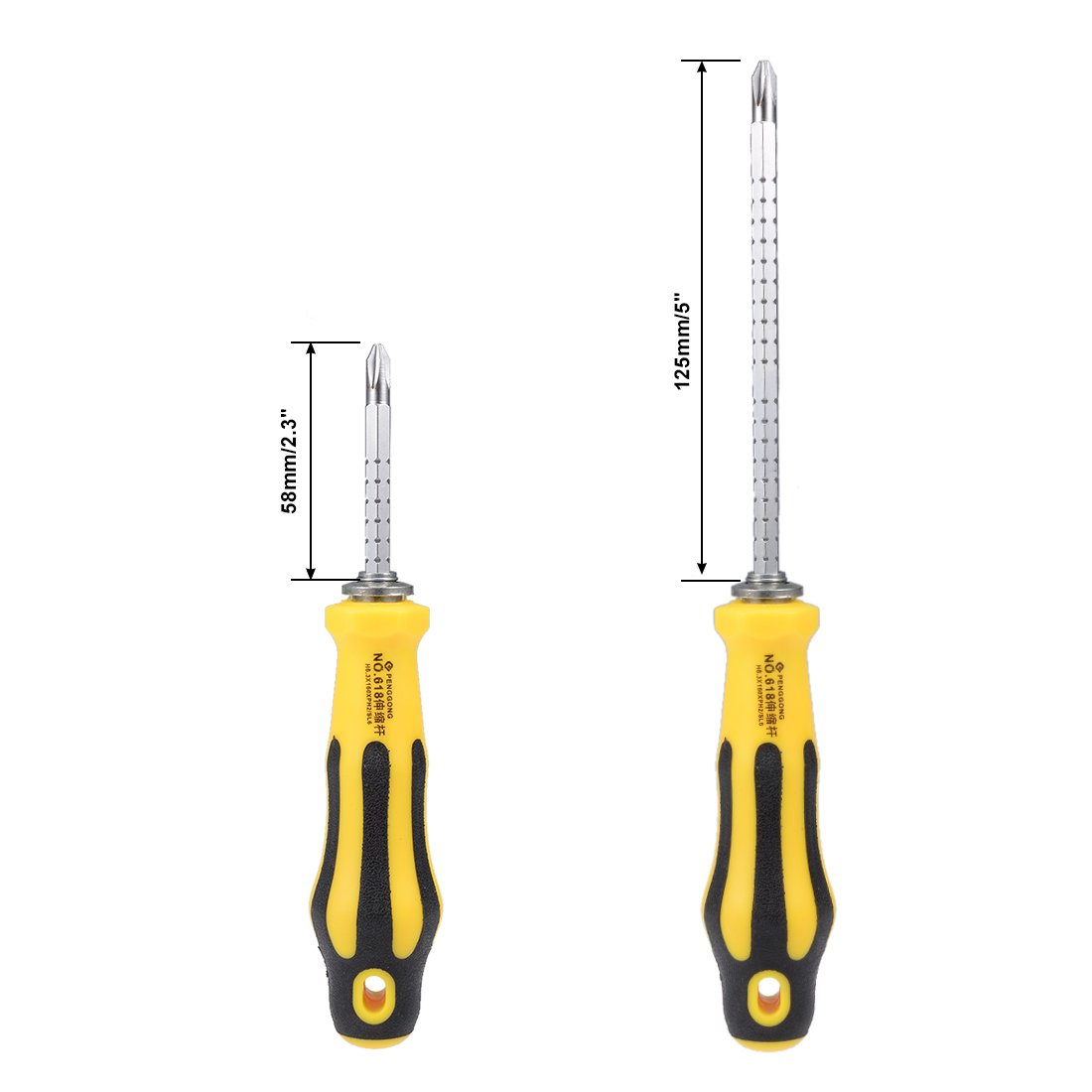 Extra Long Phillips Screwdriver Hozan D-555-300 Phillips #2 Long-Reach ...