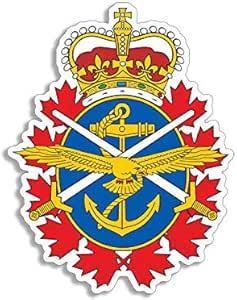Amazon.com: 3x4 inch Canadian Forces Crest Shaped Sticker - Decal ...