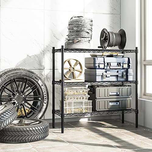 Snapklik.com : SZQINJI 3-Shelf Storage Wire Shelves Heavy Duty 3 Tiers ...