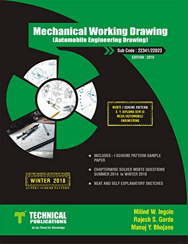 Mechanical Working Drawing for MSBTE I Scheme (III - ME - 22341) - 2019 ...