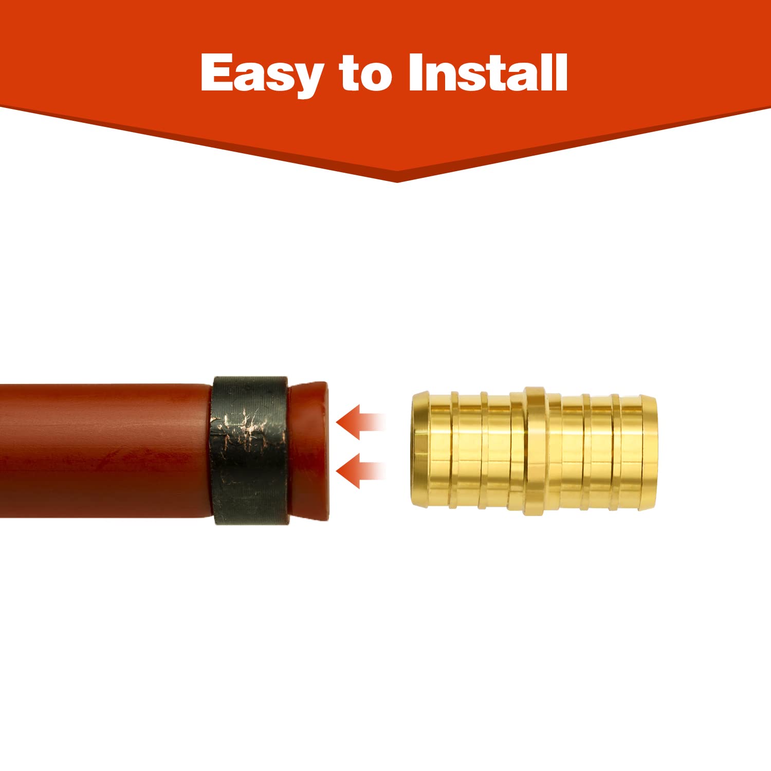 Snapklik.com : 10 Pack 3/4" PEX Fittings, Brass Straight Coupling ...