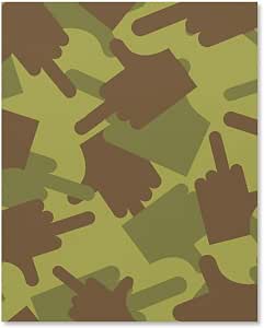 Amazon.com: Middle Finger Camouflage Wall Art Canvas Painting Prints ...
