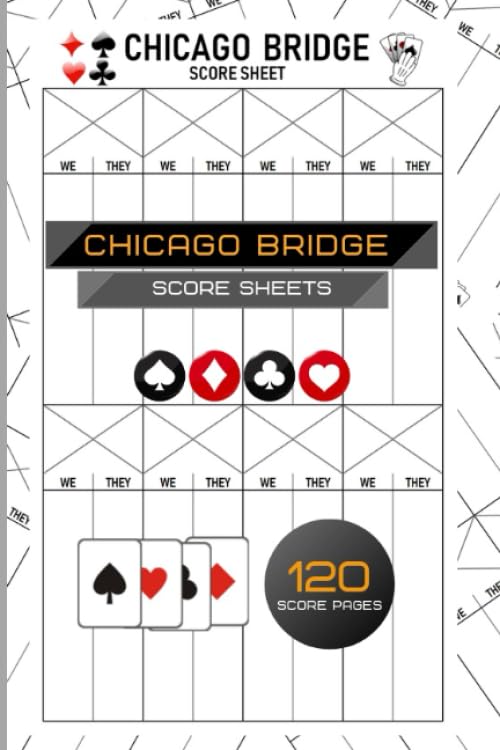 Chicago Bridge Score Sheets: Chicago Bridge Score Pads | Chicago Bridge ...
