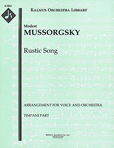 Rustic Song (Arrangement for voice and orchestra): Timpani part (Qty 4 ...