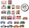Amazon.com: 44 Piece Wooden City Play Set - Wooden Town Buildings ...