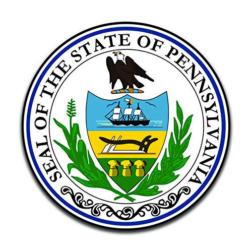 Amazon.com: Pennsylvania State Seal (2 Pack) Vinyl Decal Sticker - Car ...
