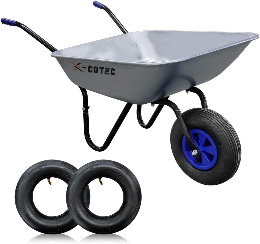 X-COTEC Schubkarre, Schubkarren Garten 65L bis 150kg, Schubkarre mit ...