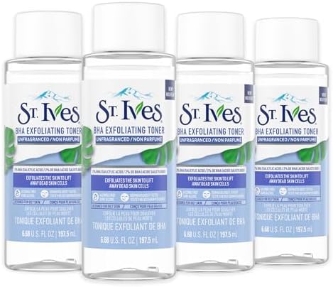 Amazon.com: St. Ives Unfragranced BHA Exfoliating Vegan Facial Toner, 6 ...