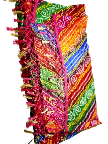 Buy Ankoda Enterprise Jaipuri Rajasthani Women's Art Silk Bandhej ...