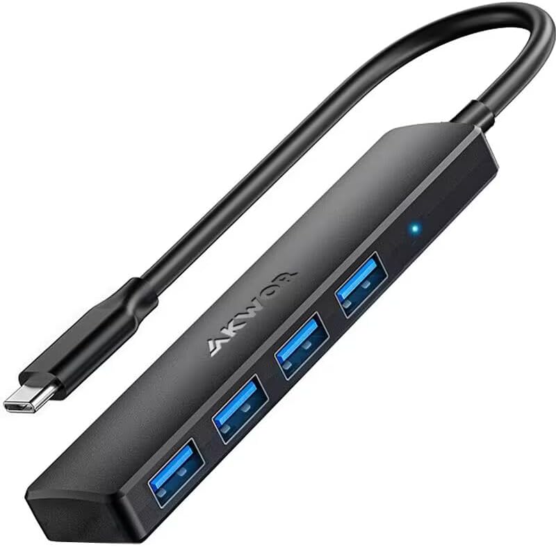 Amazon.com: USB C Hub 3.0, AKWOR 4-Port USB Extender USB C Splitter for ...
