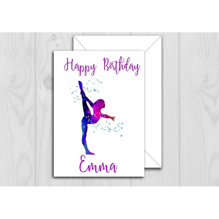 Buy GFC perSONALISED GYMNAST GYMNASTIC BIRTHDAY GREETING CARD ...