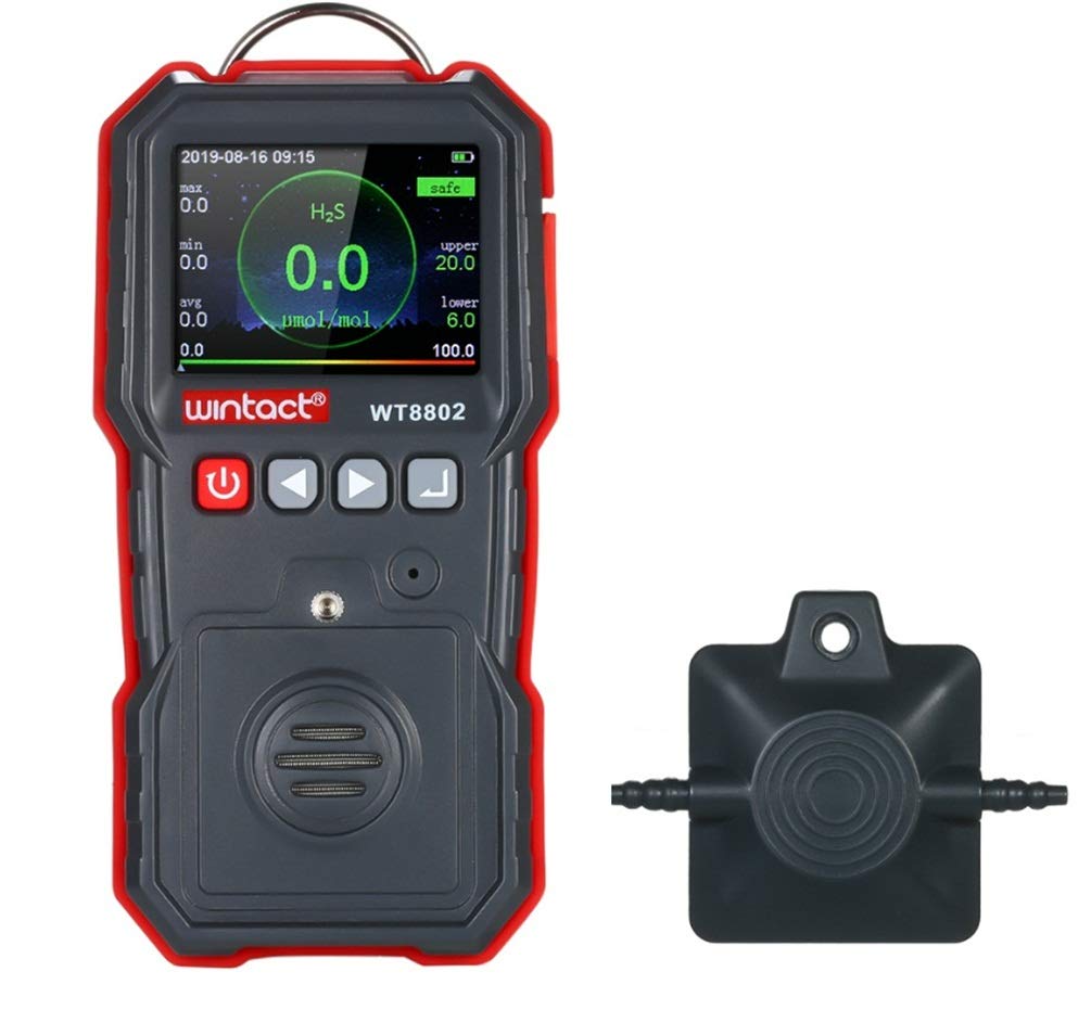 Digital Hydrogen Sulfide Monitor Color 0~100μmol Range LCD Display ...