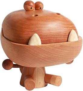 Amazon.com: Wood Incense Burner Angry Big Mouth Dragon Figurine with ...