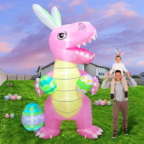 Amazon.com: PARAYOYO 11FT Easter Inflatable Train Decoration with Bunny ...