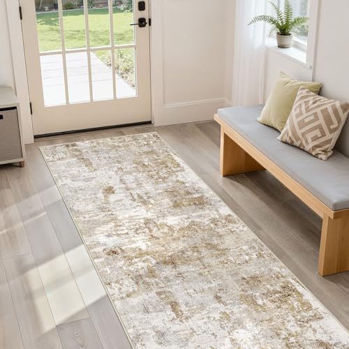 Amazon.com: 3x8 Runner Rug for Living Room : Soft Abstract Washable Non ...