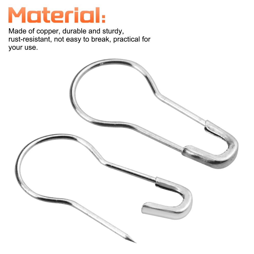 Snapklik.com : 1000 PCS Small Metal Gourd Safety Pins Bulb Guard ...