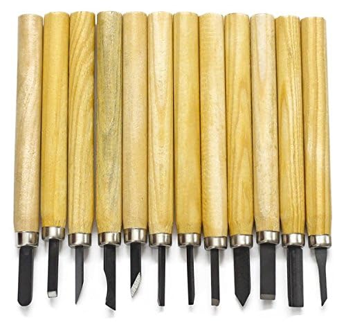Isomars Wood Carving Tool Set – Set of 12 Precision Cutters with ...