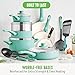 GreenLife Soft Grip Healthy Ceramic Nonstick 16 Piece Kitchen Cookware Pots and Pans Set ...