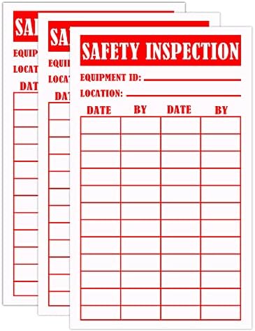 Amazon.com: Top label Safety Inspection Tag for Accident Prevention,5x3 ...