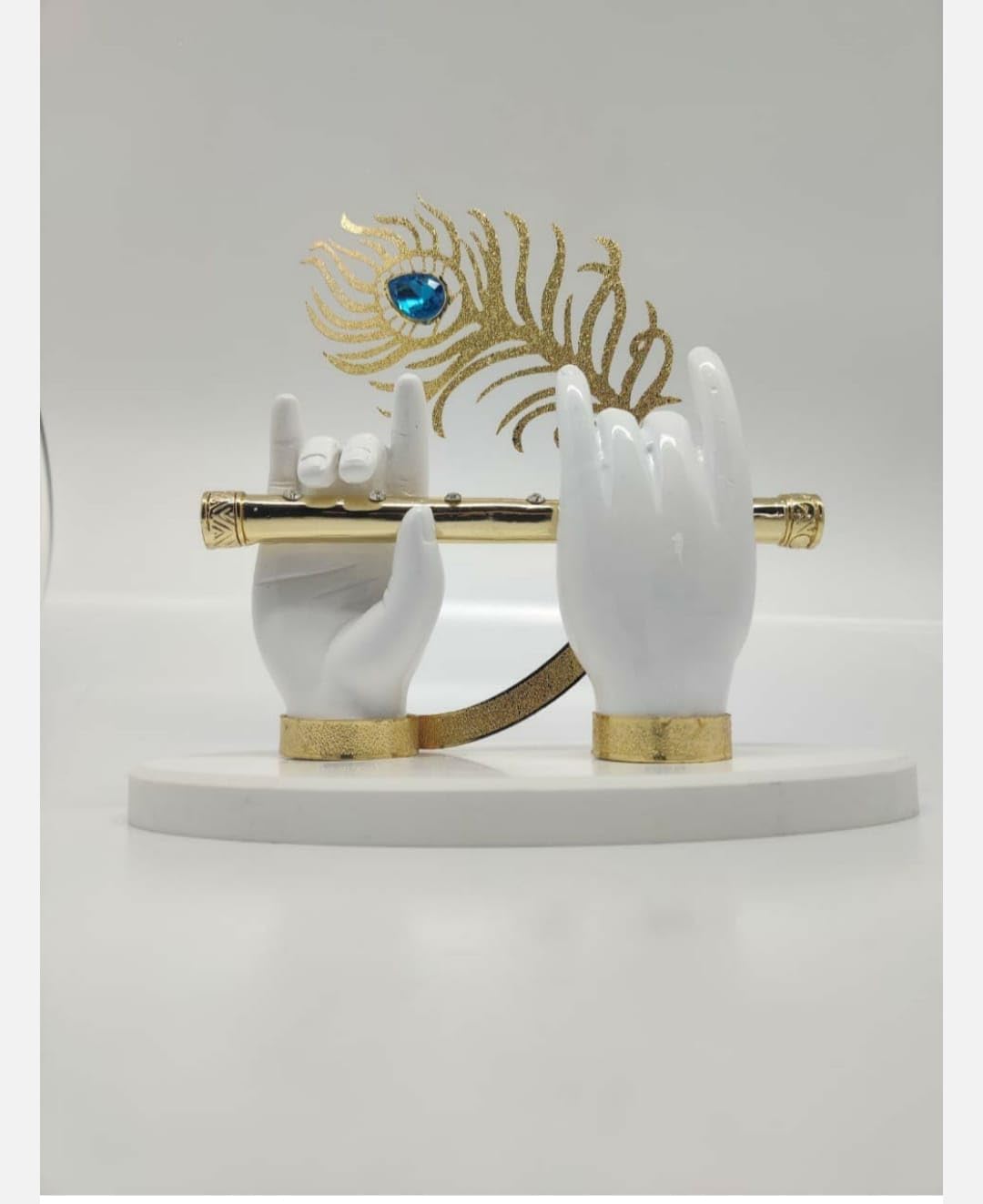 Buy Navprem Gold Plated Krishna Ji Hands With Flute Figurine|24K Gold ...
