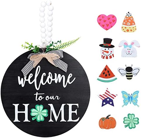 Amazon.com: EgticLive Interchangeable Welcome Sign for Front Door ...