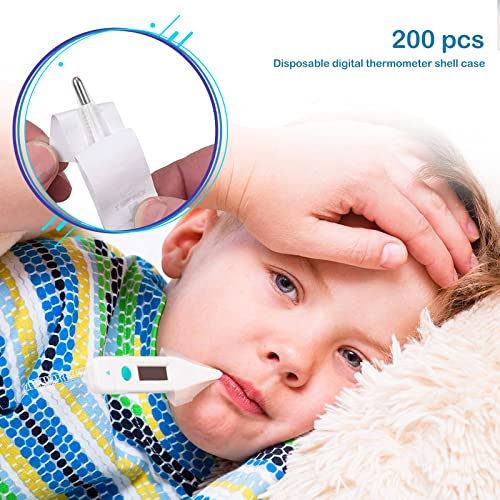 200 Pieces Digital Thermometer Probe Covers Disposable Thermometer ...