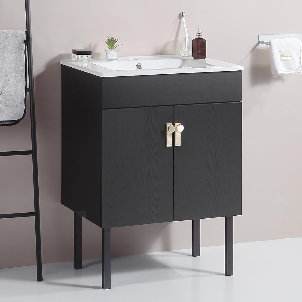 Amazon.com: NOTOP 24" Bathroom Vanity with White Ceramic Sink Comb ...