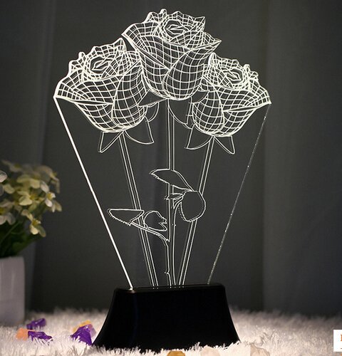 Amazon.in: Buy Amazing Optical Illusion 3D Deco Light LED Lamp Night ...