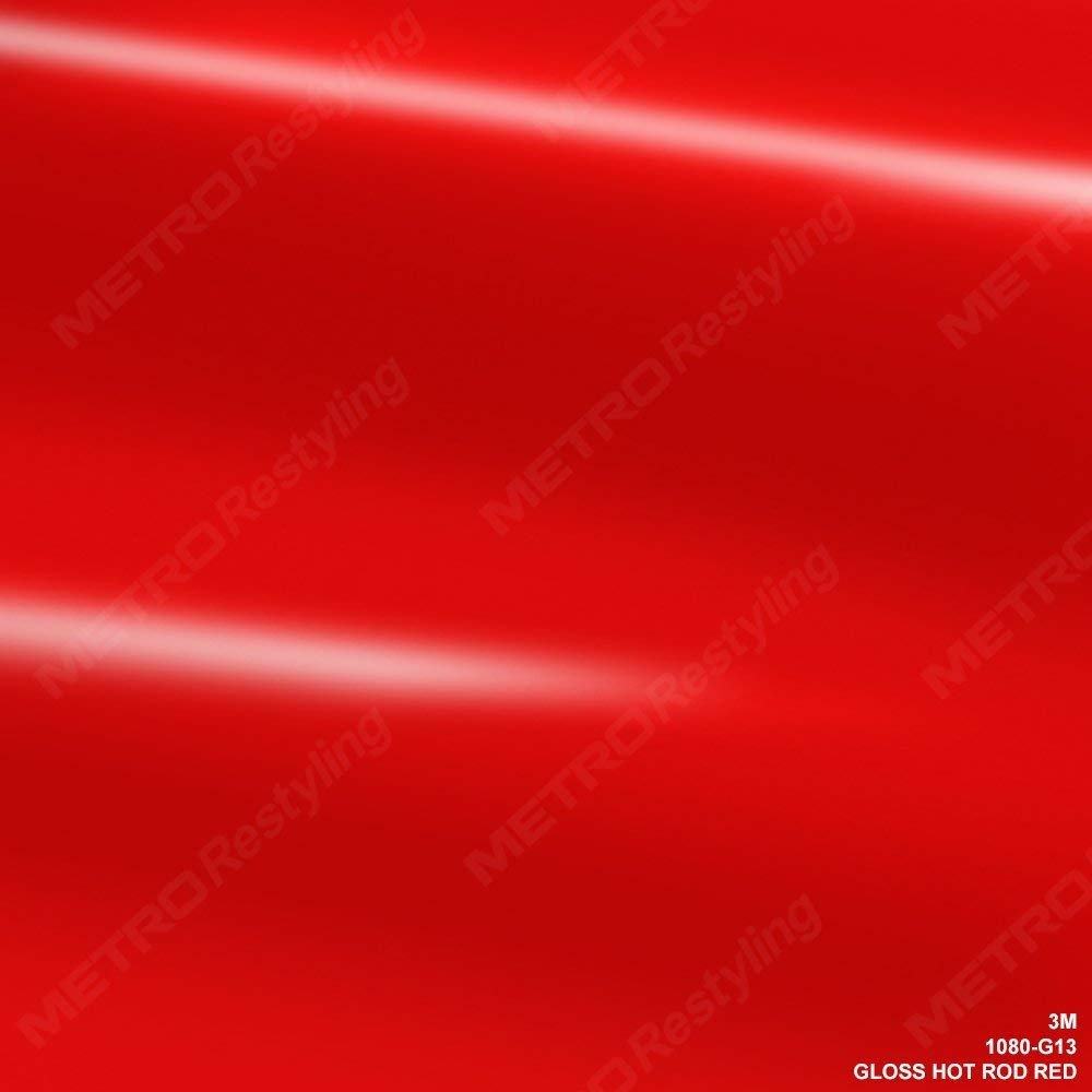 Amazon.com: 3M 2080 G13 Gloss HOT Rod RED 5ft x 1ft (5 Sq/ft) Car Wrap ...
