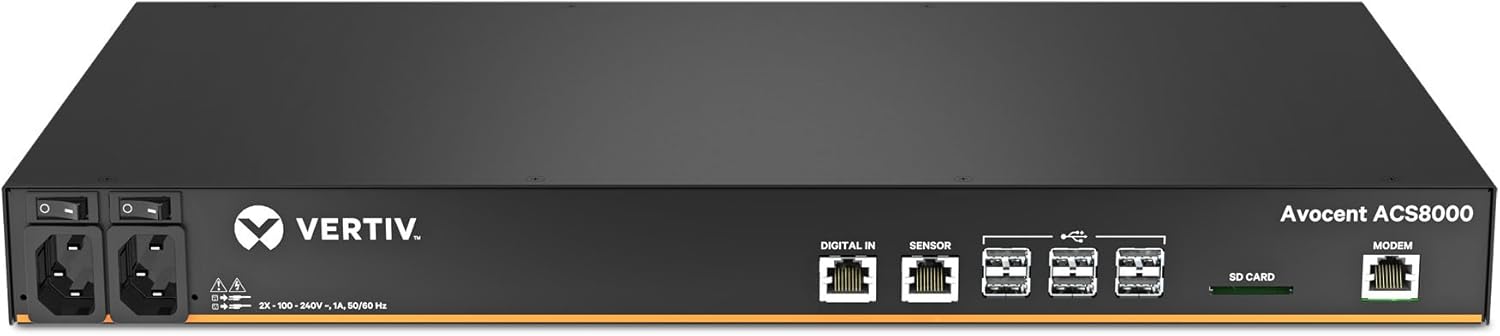 Amazon.com: Vertiv Avocent ACS 8000 32-Port Serial Console Server, Dual ...