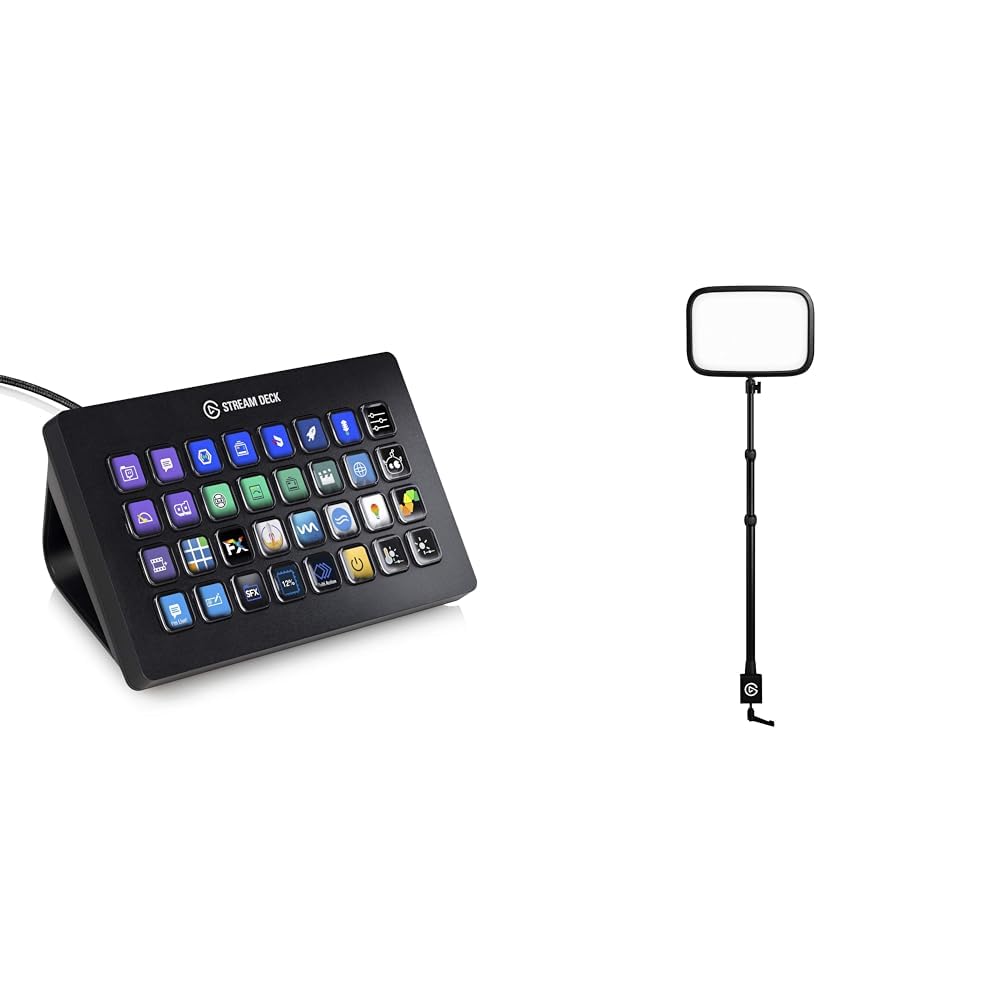 Buy Elgato Stream Deck XL & Key Light, Professional Studio LED Panel ...