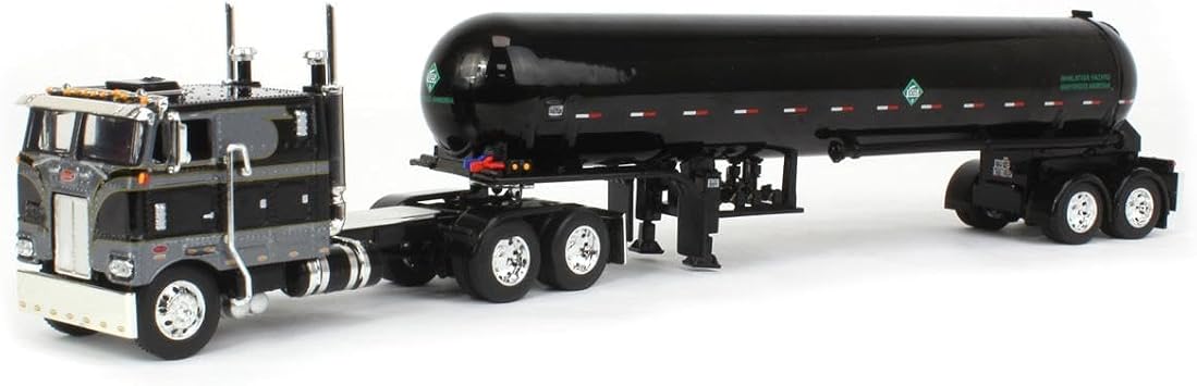 Amazon.com: DCP 1/64 Black & Gray Peterbilt 352 with Tandem-Axle ...
