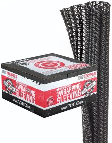 Amazon.com: TechFlex 1/2" Split F6 Braided Sleeving Wrap, Split Loom ...