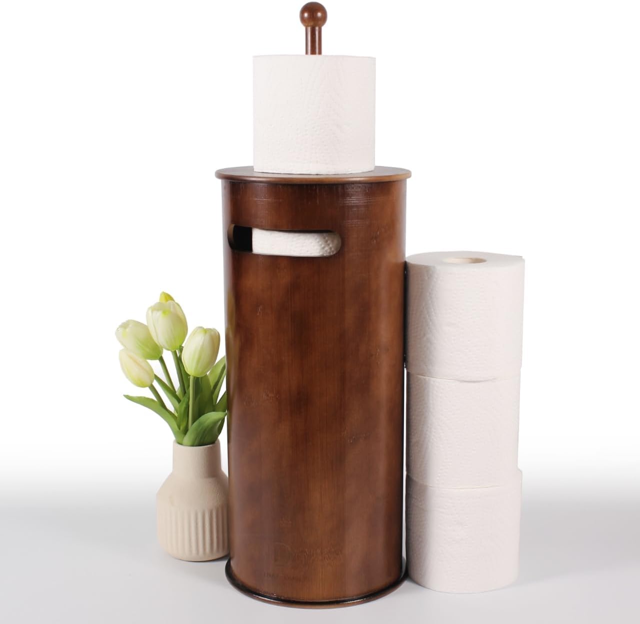 Amazon.com: Toilet Paper Stand with 3-Roll Tissue Holder for Boho ...