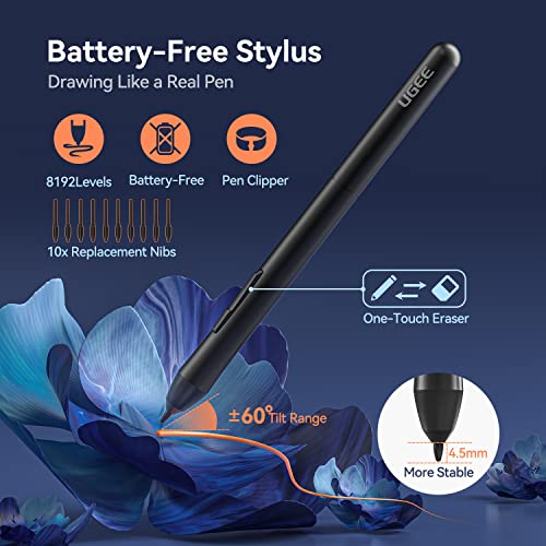 UGEE S1060 Graphic Drawing Pen Tablet 10 x 6.27 inch Graphic Tablet ...